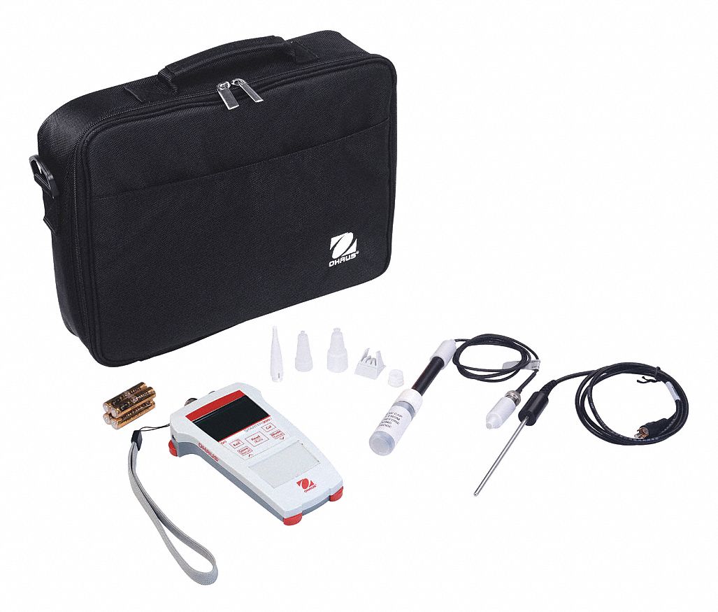 OHAUS, Dissolved Oxygen/Temp, 400% DO Concentration - Max, Dissolved ...