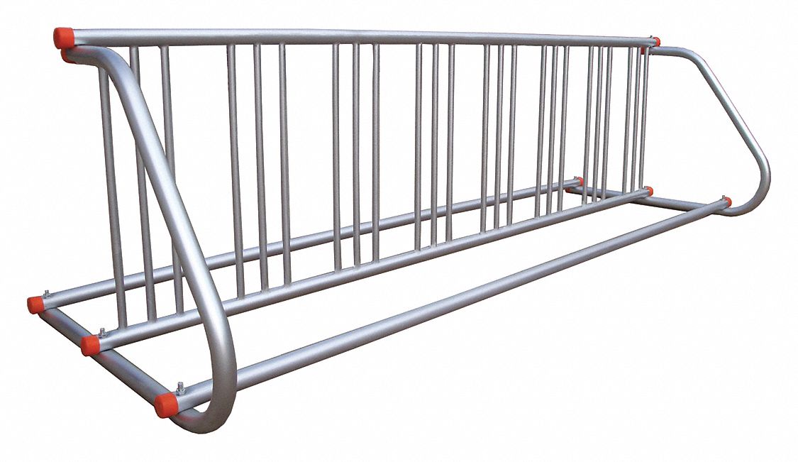 Bike Rack,Silver,99-5/8 in. L,16-Bike - Grainger