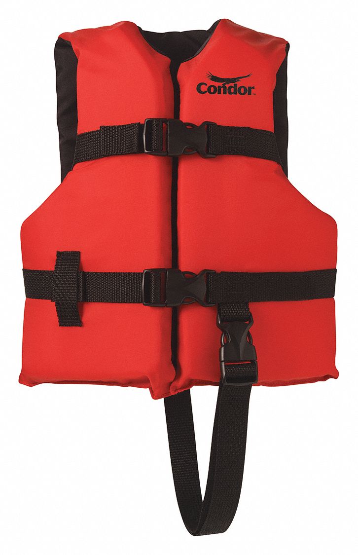 CONDOR, Red, Type III, Life Jacket - 45MP77|45MP77 - Grainger