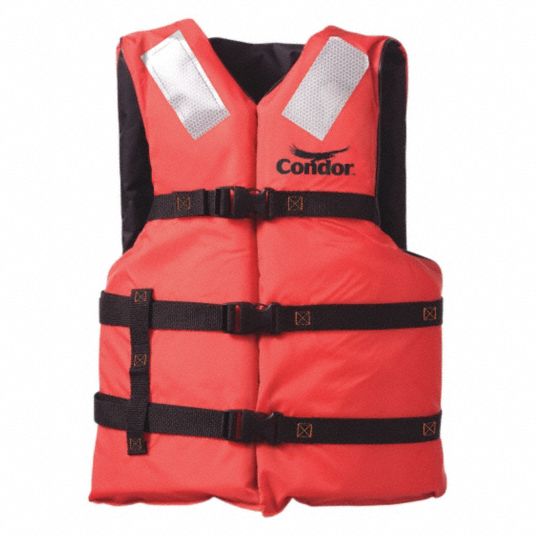 CONDOR, Orange, III, Life Jacket - 45MP79|150051-200-004-23 - Grainger