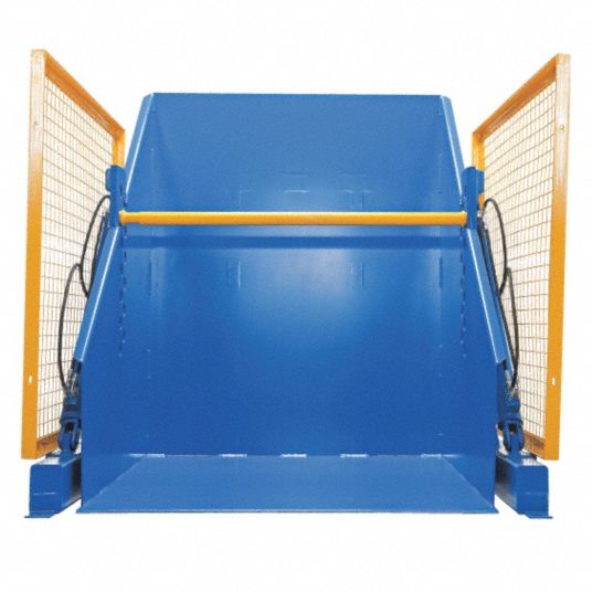 VESTIL, 6,000 lb Max Load Capacity, 10 in Max Chute Reach, Box Dumper ...