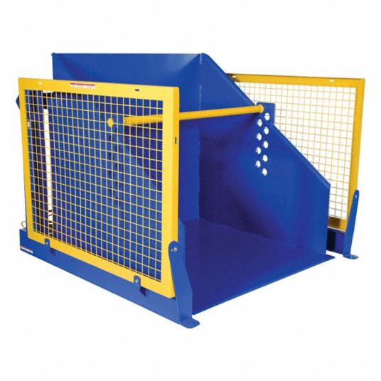 VESTIL, 2,000 lb Max Load Capacity, 10 in Max Chute Reach, Box Dumper ...