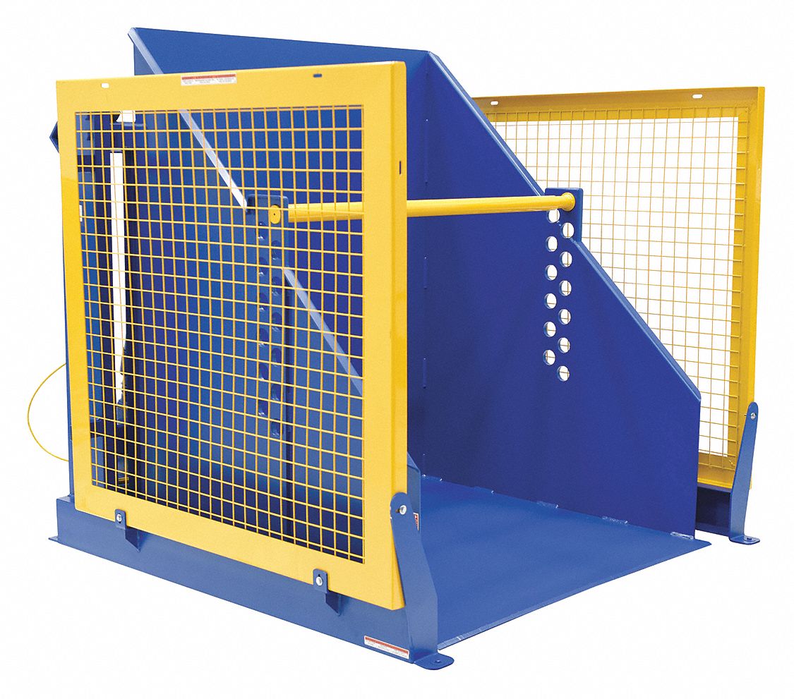 VESTIL, 2,000 lb Max Load Capacity, 10 in Max Chute Reach, Box Dumper ...
