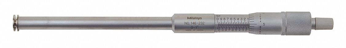 MITUTOYO, 0.055 in to 1 in, Mechanical, Digital Groove Micrometer ...