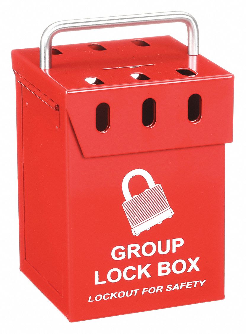 ZING, Steel, Red, Group Lockout Box - 45MZ98|45MZ98 - Grainger