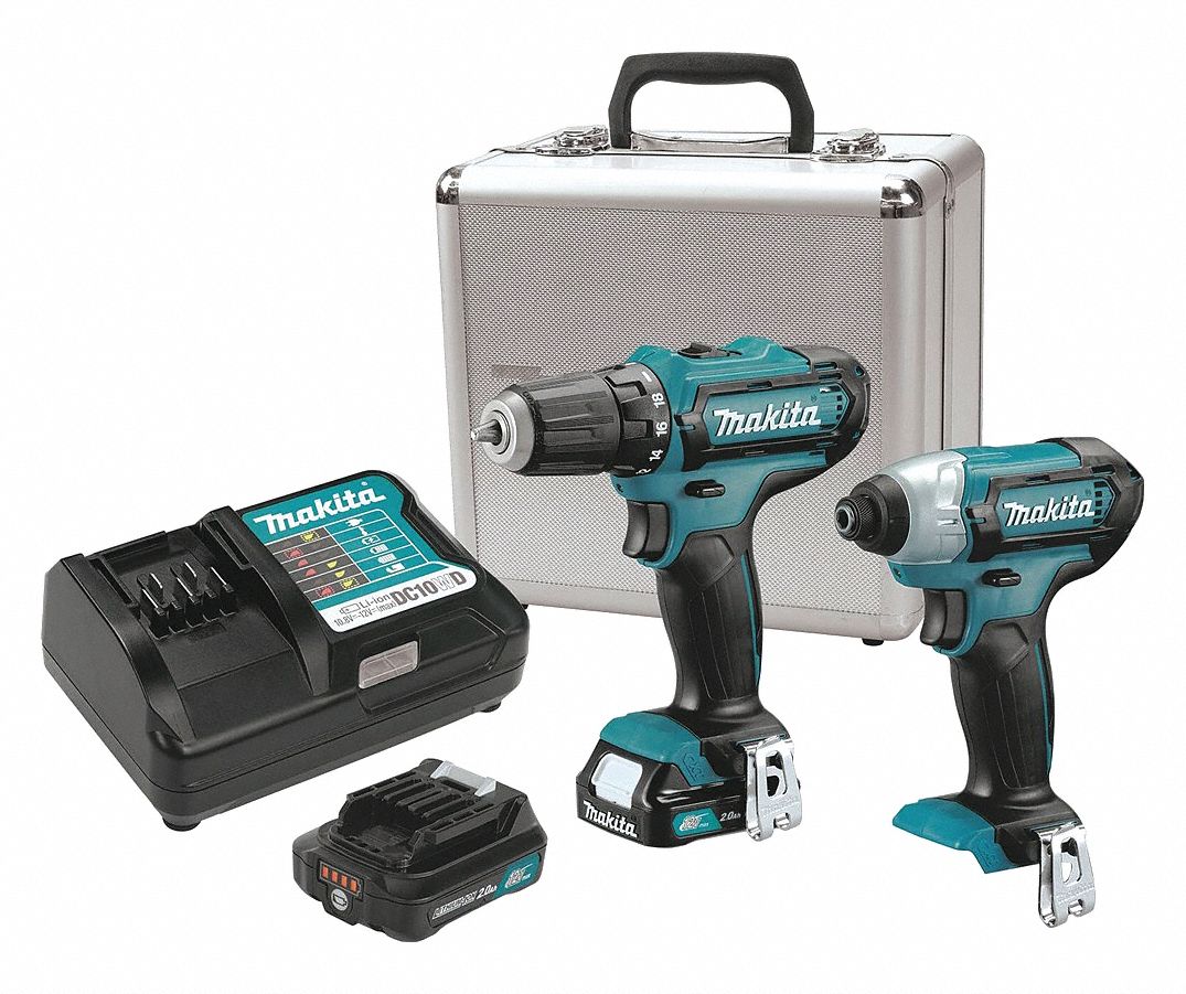 MAKITA, 2 Tools, Drill/Impact Driver, Cordless Combination Kit - 55FD35 ...