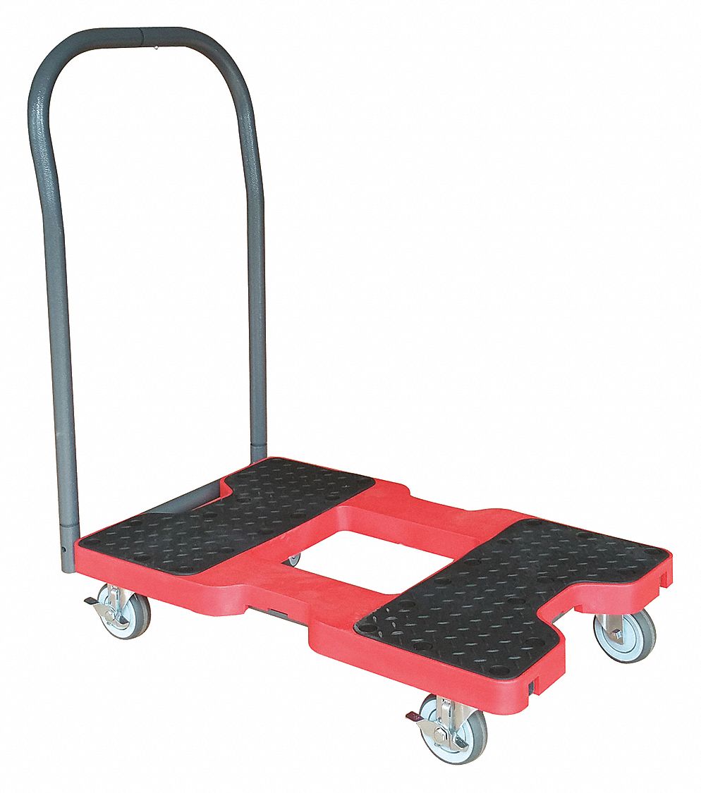 1,200 lb Load Capacity, (4) Swivel, Load-Securing Plastic-Deck Platform ...