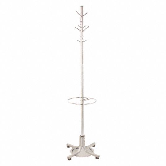 Coat Rack, Stand Alone, Steel - Grainger