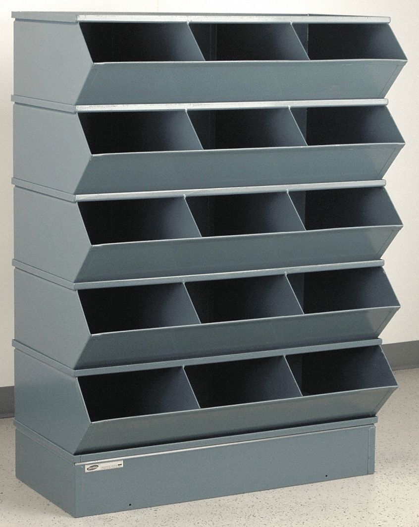 STACKBIN, 37 in x 20 1/2 in x 50 3/8 in, Std, Sectional Stacking Bin ...