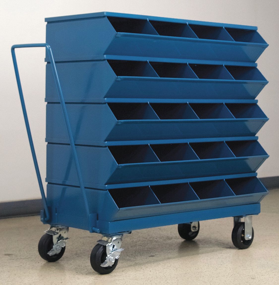 STACKBIN, 37 in x 5 3/8 in x 40 in, Caster, Sectional Stacking Bin Unit ...