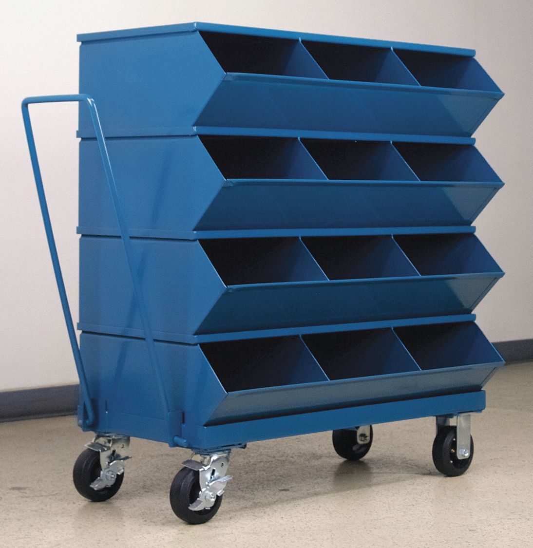 STACKBIN, 37 in x 5 3/8 in x 40 7/8 in, Caster, Sectional Stacking Bin ...