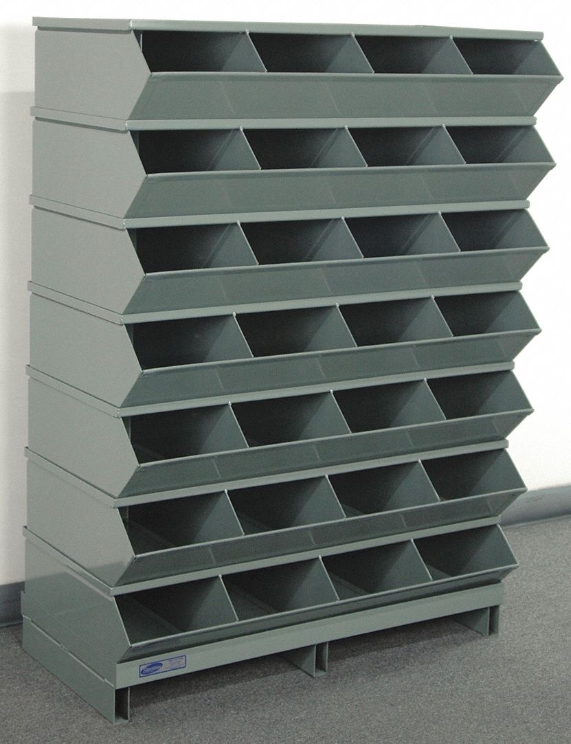 STACKBIN, 37 in x 3 1/8 in x 50 7/8 in, Pallet, Sectional Stacking Bin ...