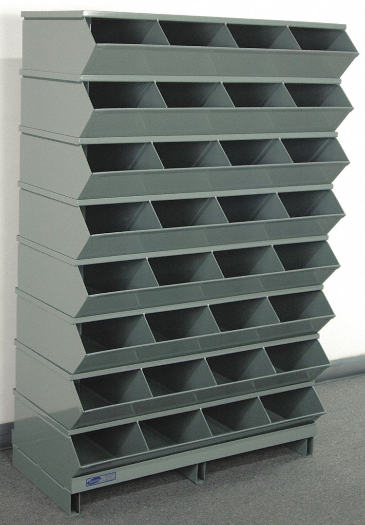 STACKBIN, 37 in x 18 3/4 in x 57 3/4 in, Pallet, Sectional Stacking Bin ...