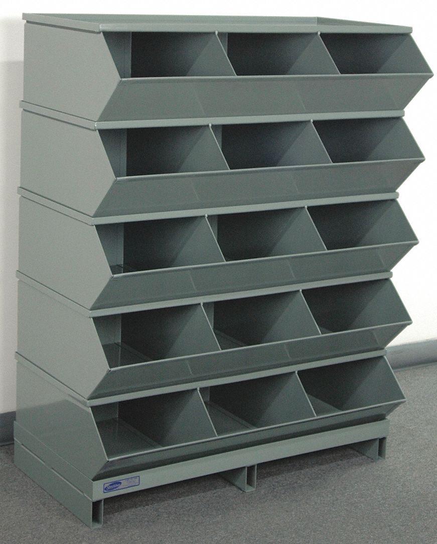 STACKBIN, 37 in x 20 1/2 in x 46 7/8 in, Pallet, Sectional Stacking Bin Units - 45NJ25|3-415SSPB ...