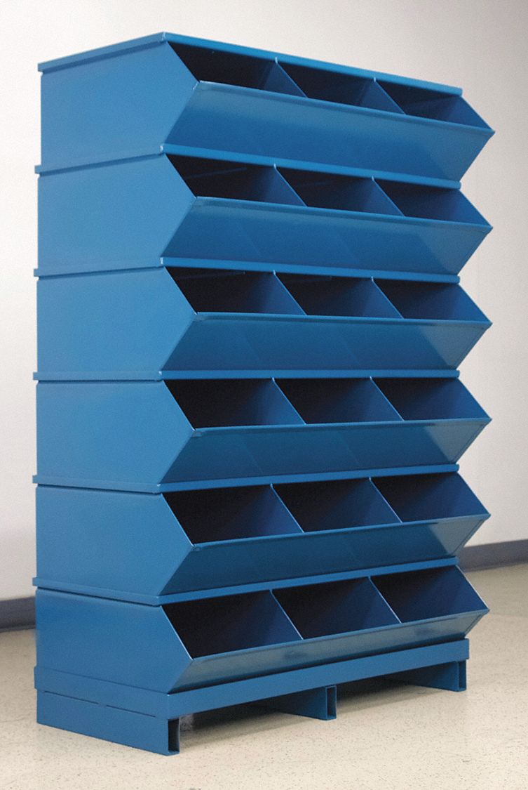 STACKBIN, 37 in x 20 1/2 in x 55 3/4 in, Pallet, Sectional Stacking Bin Unit - 45NJ28|3-418SSPB ...