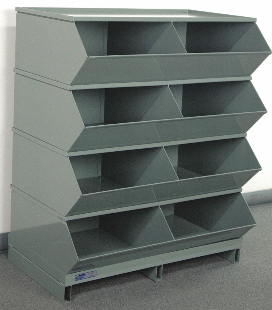STACKBIN, 37 in x 24 in x 46 in, Pallet, Sectional Stacking Bin Unit ...