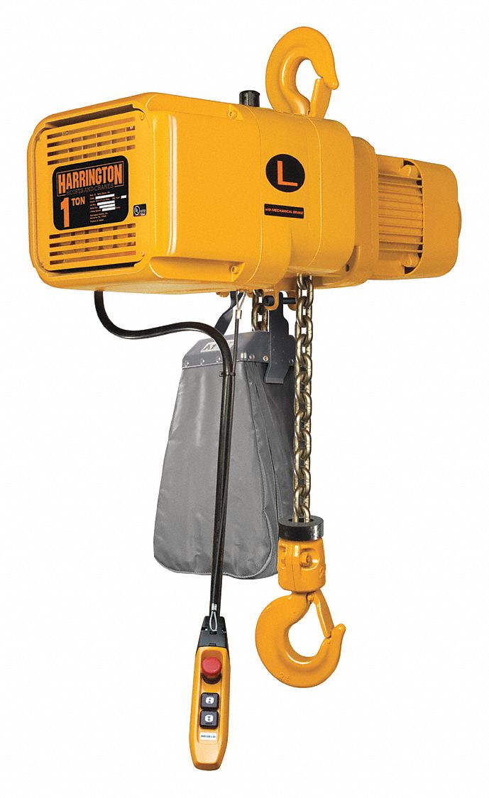 HARRINGTON, H4 - Heavy Duty, 460V AC, Electric Chain Hoist - 45NV47 ...