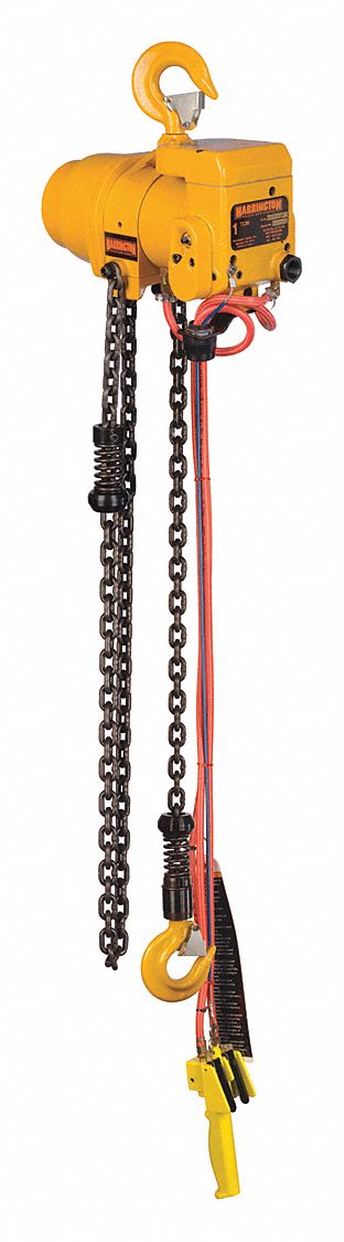 HARRINGTON, Push Trolley, 57 fpm Lift Speed, Air Chain Hoist - 45NV59 ...