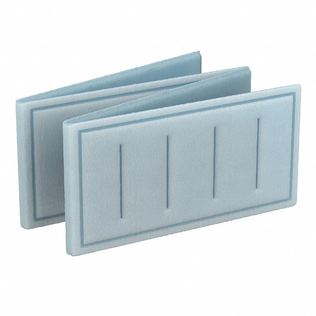 GRAINGER, 20 in x 10 in x 1 in, 10 in Section Wd, Link Air Filter ...