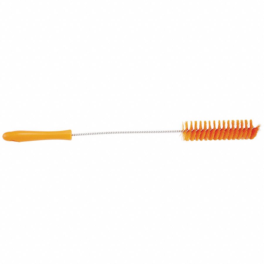 VIKAN Tube and Valve Brush: Straight Handle, Polyester Bristle, Orange ...