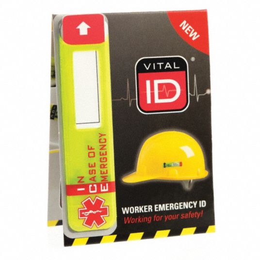 Vinyl, 3/4 in Overall Ht, Hard Hat ID with Data Window - 45PC77|WSID-02 ...