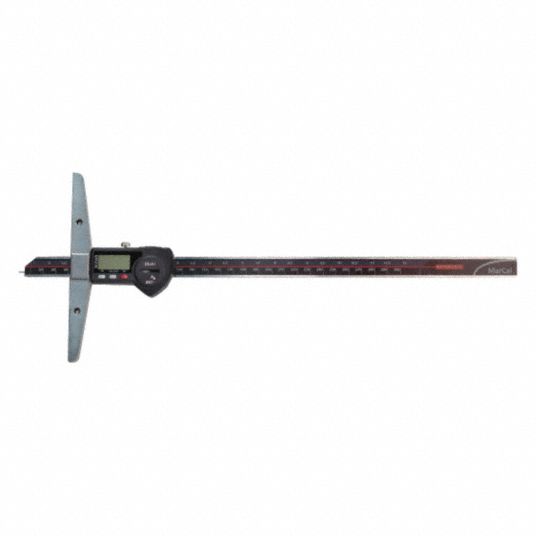 MAHR, 0 in to 12 in /0 mm to 300 mm, IP67, Blade-Style Digital Depth ...