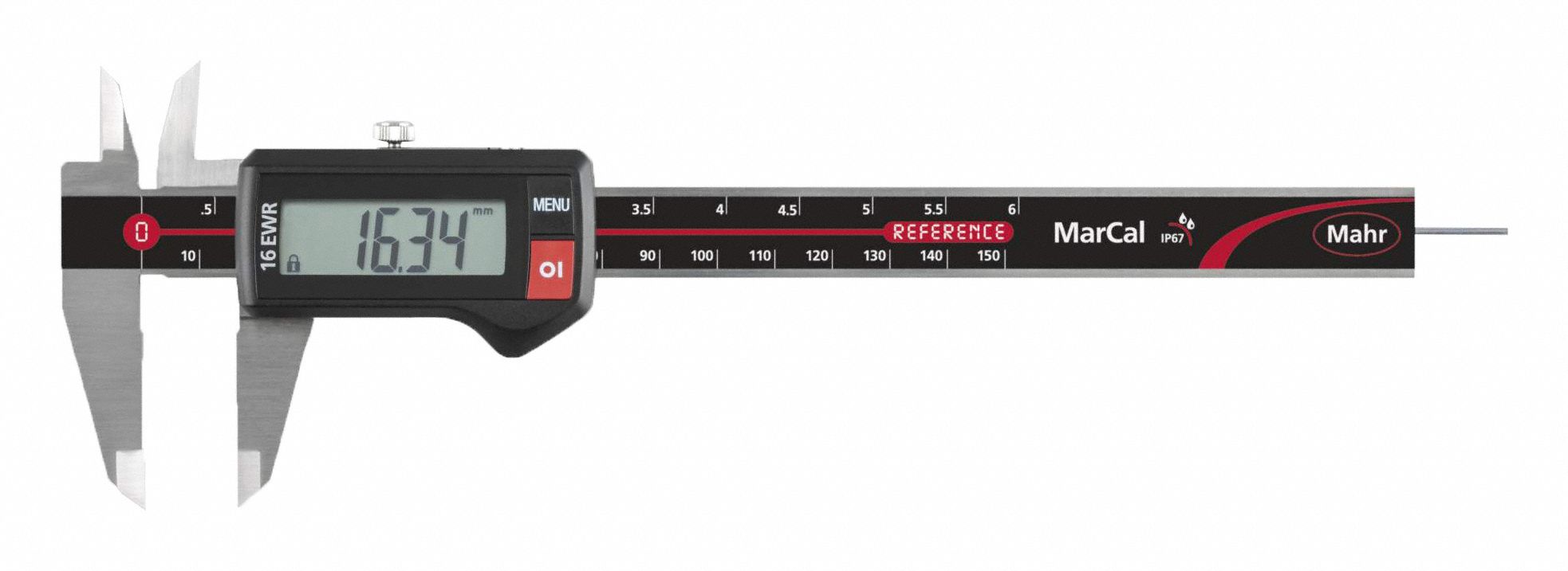 MAHR, 0 in to 6 in /0 mm to 150 mm, IP67, 4-Way Digital Caliper ...