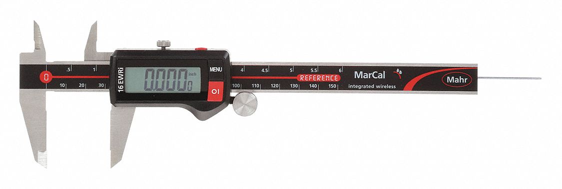 MAHR, 0 in to 6 in /0 mm to 150 mm, IP67, 4-Way Digital Caliper ...