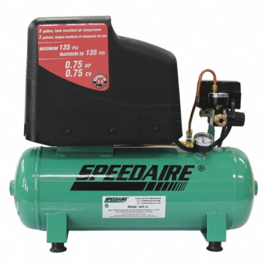 SPEEDAIRE, Oil Free, 3 gal, Portable Air Compressor - 45PL19|45PL19 ...