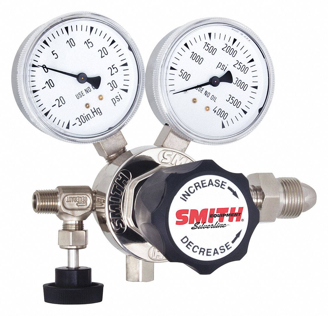 SMITH EQUIPMENT, Single Stage, CGA 320 Inlet, High Purity Gas Regulator ...