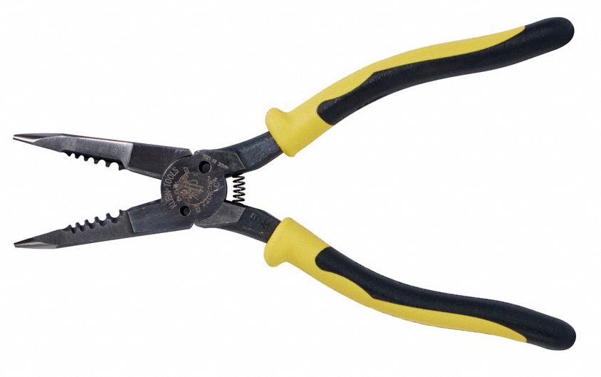 KLEIN TOOLS All Purpose Pliers: 16 AWG to 8 AWG, 8 5/8 in Overall Lg ...