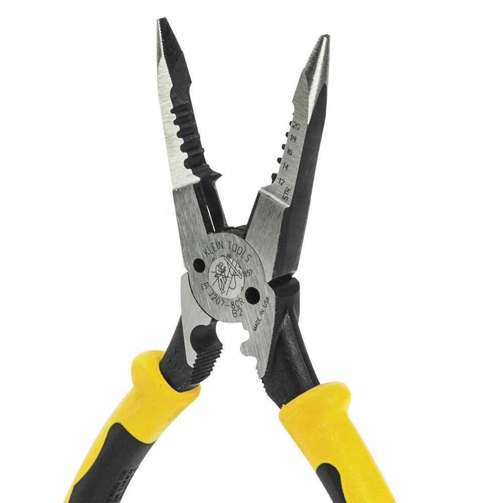 KLEIN TOOLS All Purpose Pliers with Crimper: 16 AWG to 8 AWG, 8 5/8 in ...
