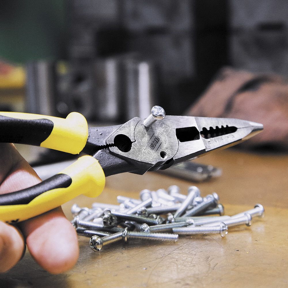 KLEIN TOOLS All Purpose Pliers with Crimper: 16 AWG to 8 AWG, 8 5/8 in ...