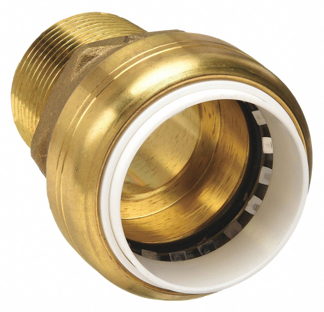 1 in Pipe x 1 in Pipe Size, Push-to-Connect x NPT, Push-Fit Adapter ...