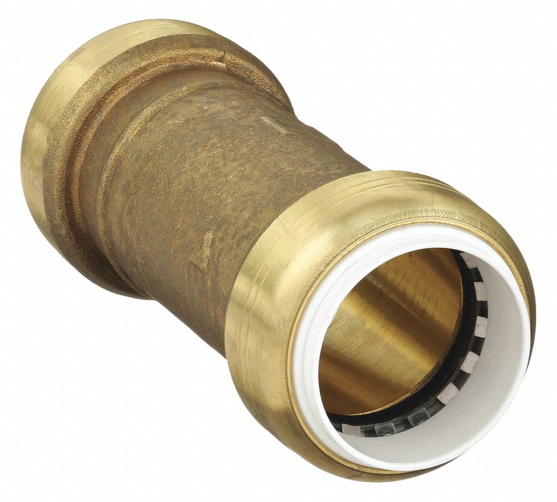 SHARKBITE, Straight, 3/4 in OD x 3/4 in OD Size, Push-Fit Coupling ...