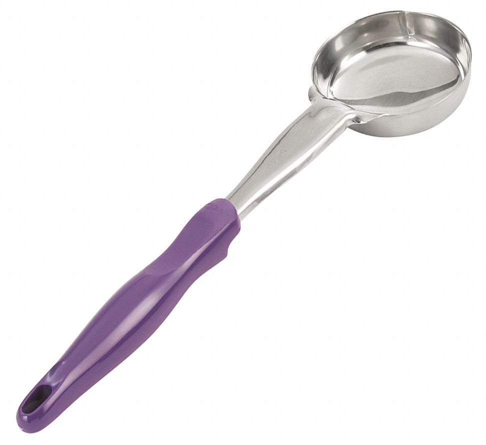 VOLLRATH, 13 5/16 in Overall Lg, 4 oz Capacity, Heavy-Duty Spoodle ...