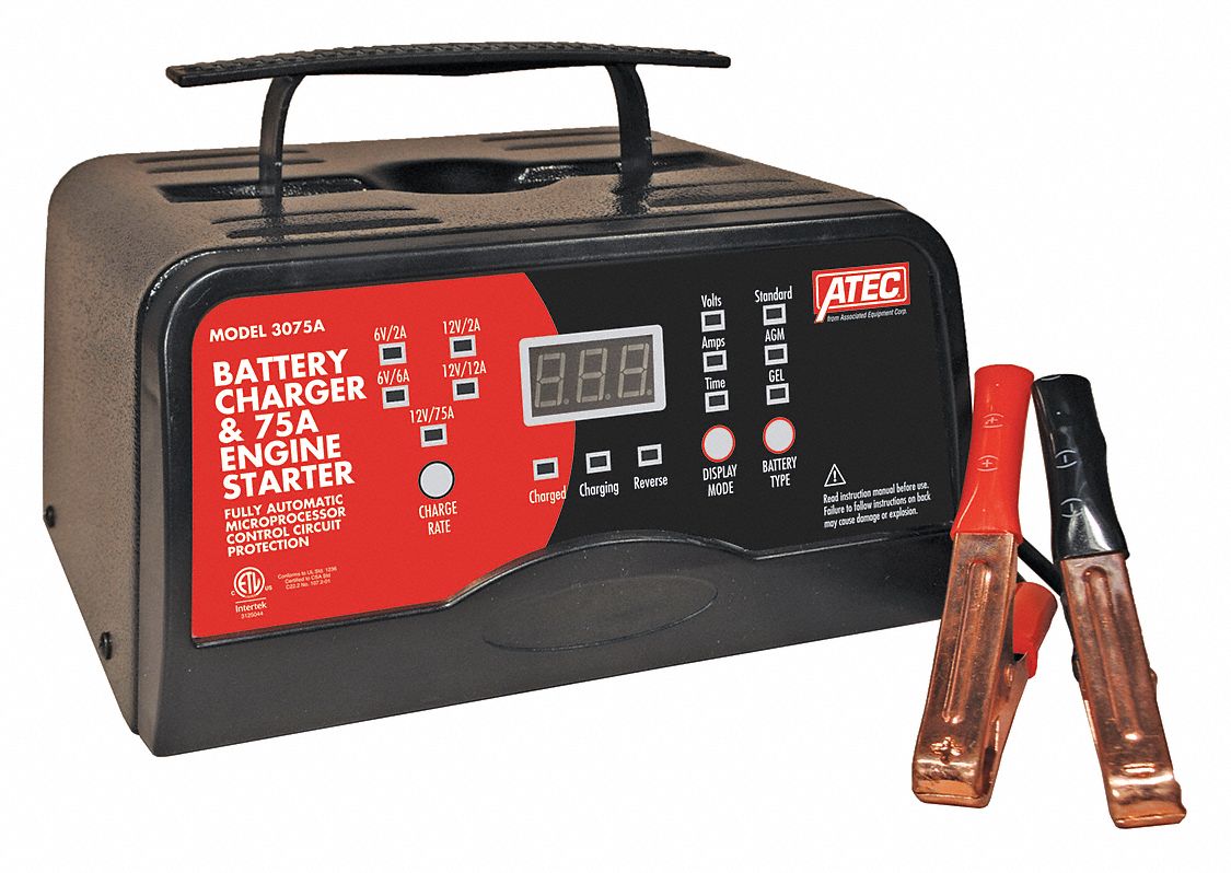 ATEC Battery Charger: Benchtop Charger, Charging, Auto, For AGM/Gel ...