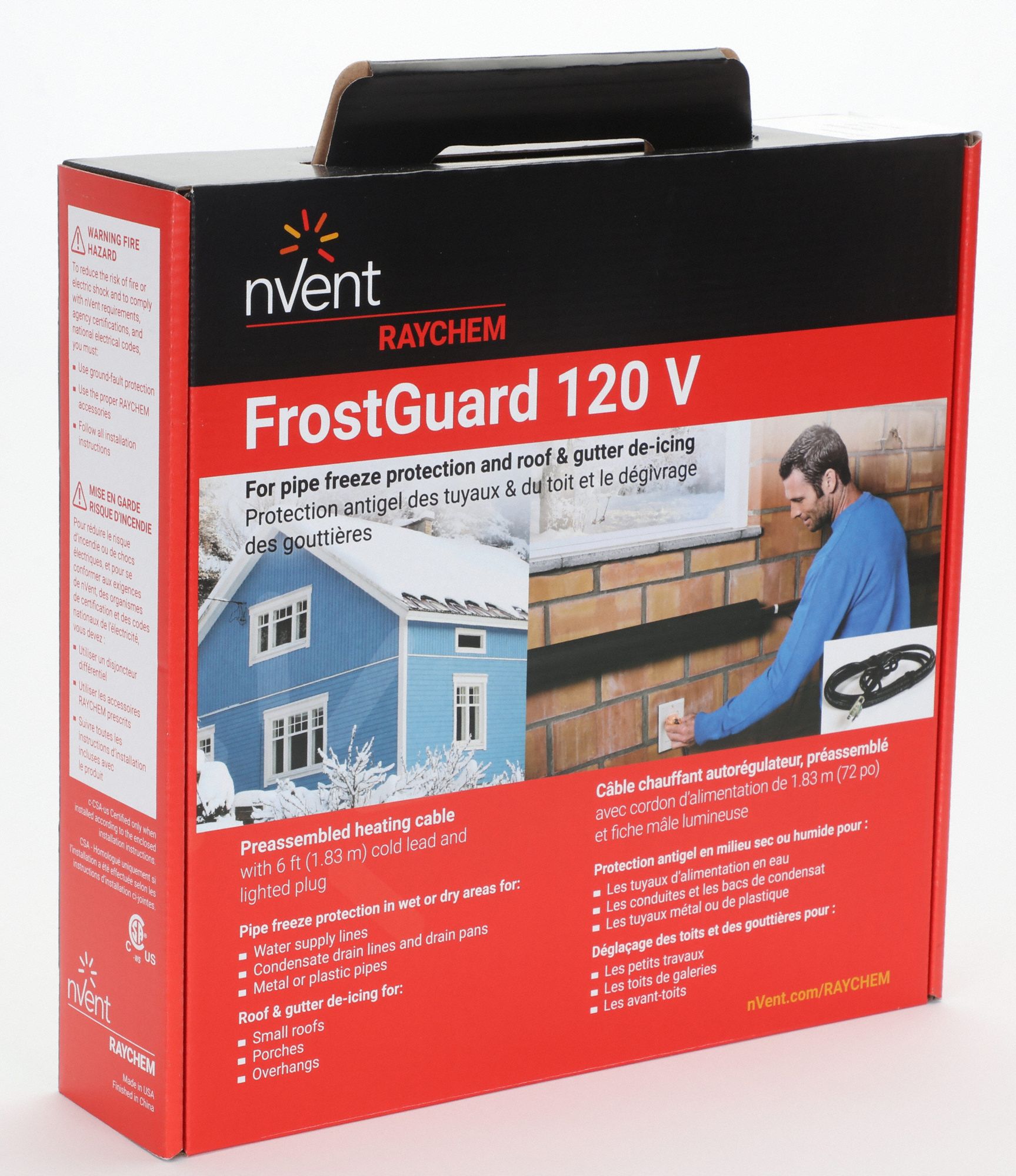 FROSTGUARD Electric Heating Cable: For Indoor/Outdoor, 12 ft Cable Lg ...