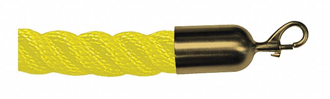 LAWRENCE METAL, Yellow, 8 ft Overall Lg, Barrier Rope - 45RL74|ROPE ...