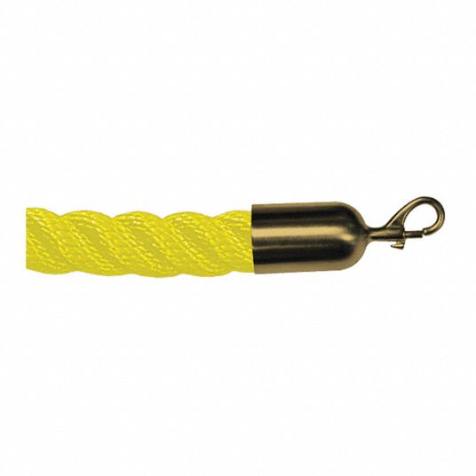 LAWRENCE METAL, Yellow, 8 ft Overall Lg, Barrier Rope - 45RL74|ROPE ...