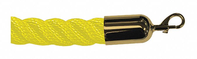 LAWRENCE METAL, Yellow, 10 ft Overall Lg, Barrier Rope - 45RL77|ROPE ...