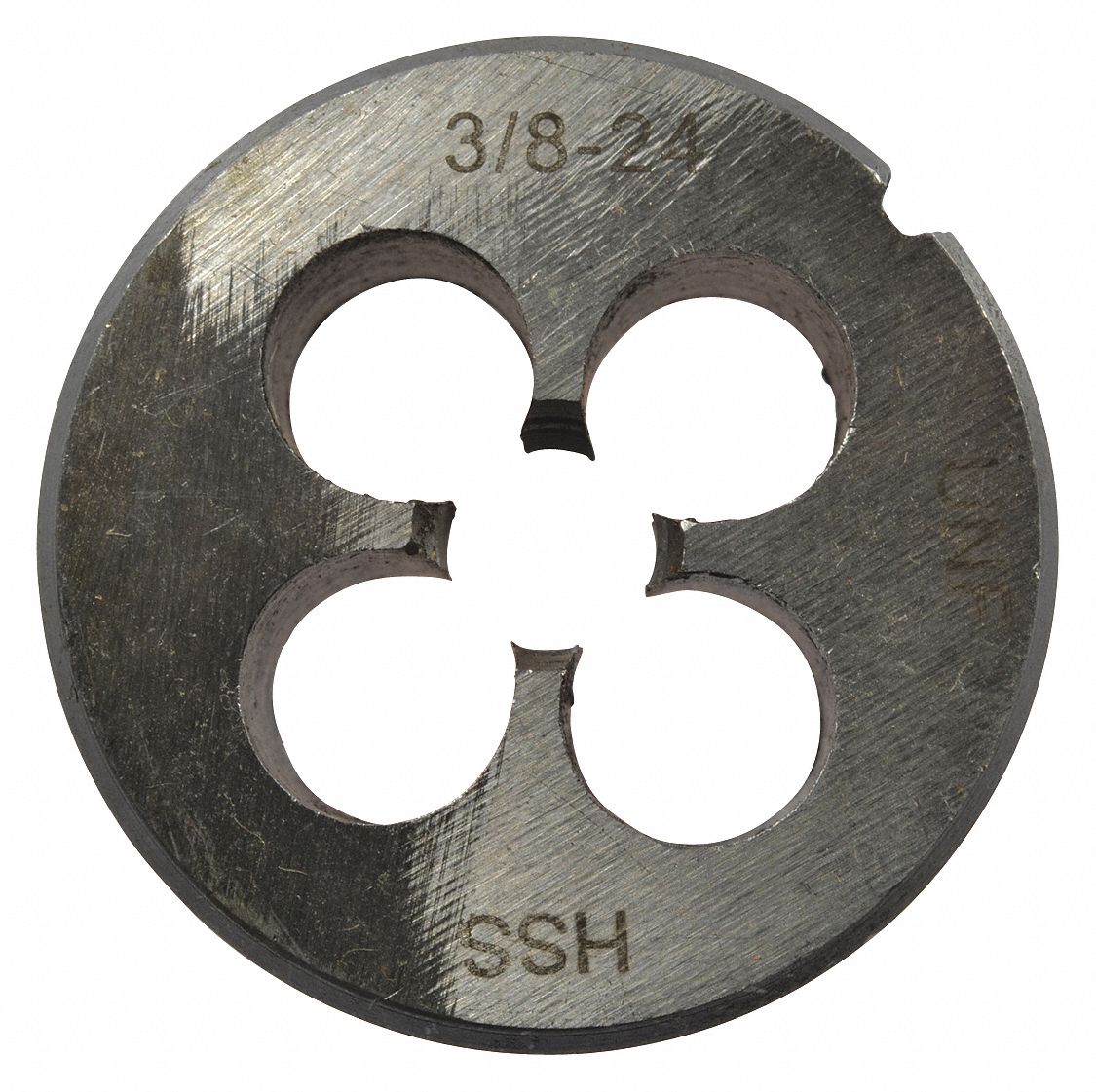 WESTWARD, Solid, 3/8"-24 Thread Size, Round Threading Die - 45T894|314 ...
