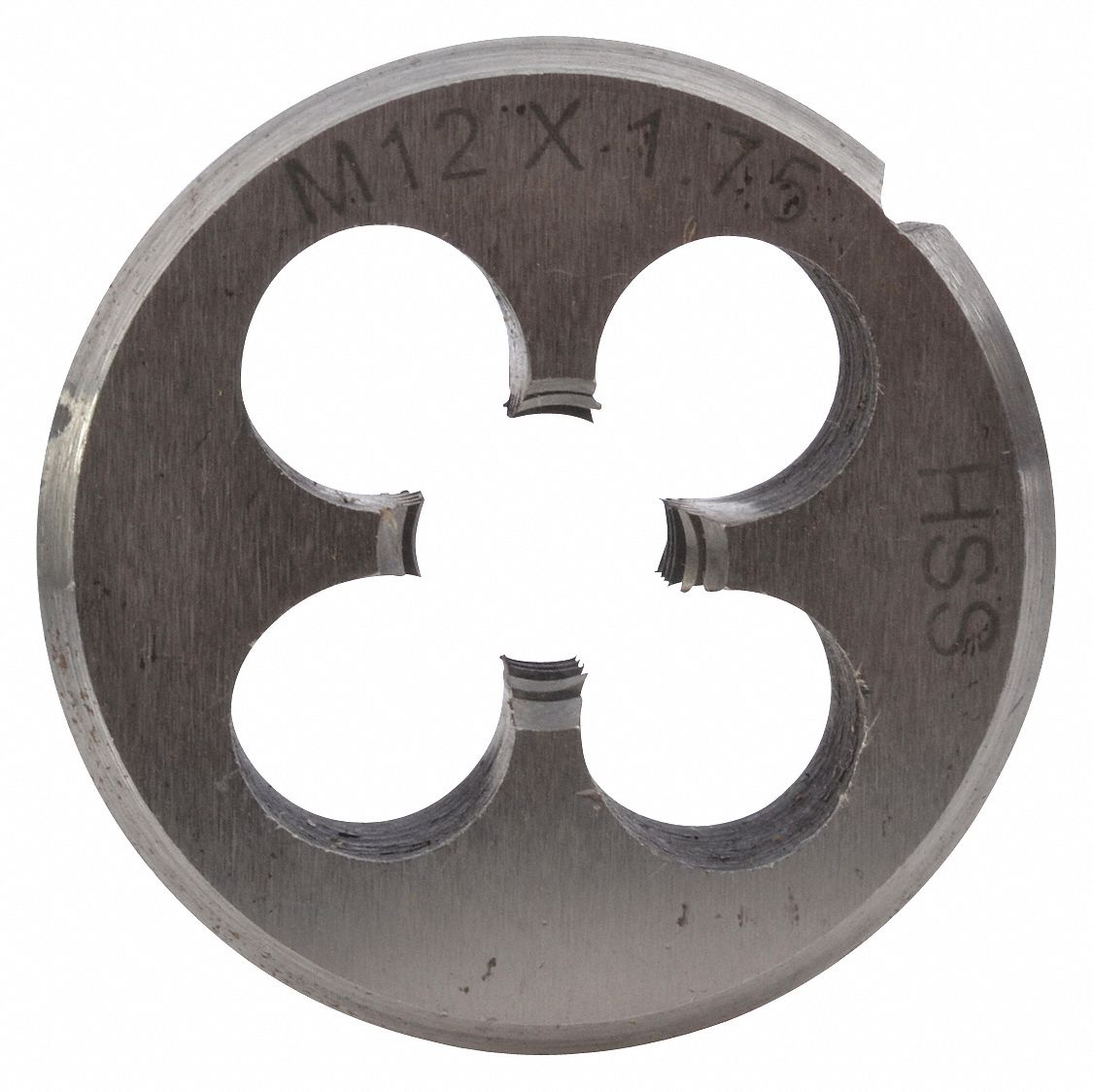 WESTWARD, Solid, M12 x 1 3/4 Thread Size, Round Threading Die - 45T976 ...