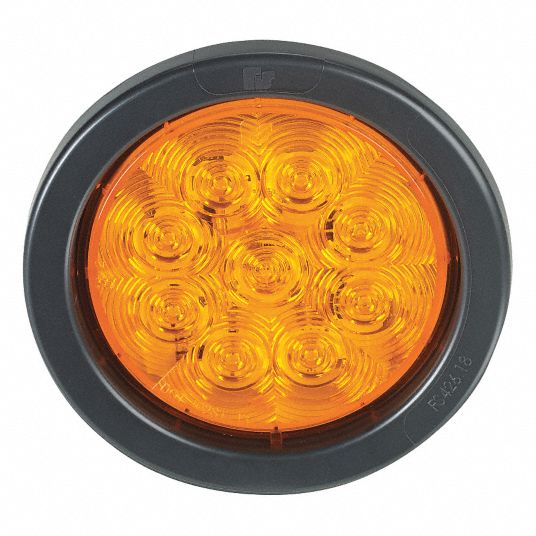 FEDERAL SIGNAL, Perimeter Flashing Warning Light, Amber, Flashing LED ...