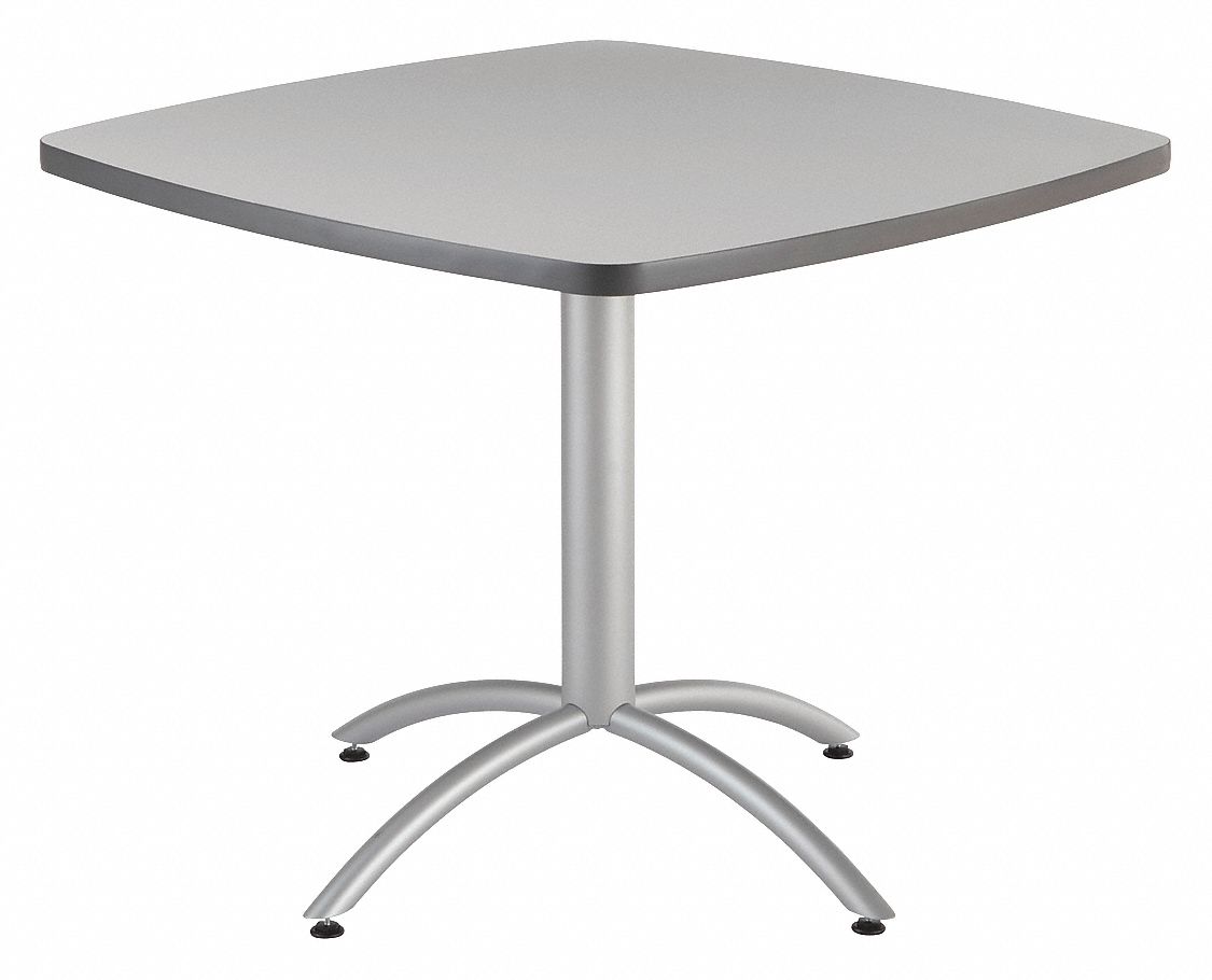 CAFEWORKS, Melamine, Gray, Cafe/Breakroom Table - 45TR13|65687 - Grainger