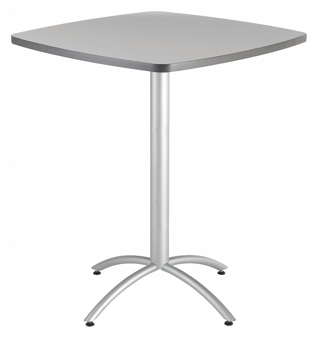 CAFEWORKS, Melamine, Gray, Cafe/Breakroom Table - 45TR16|65677 - Grainger