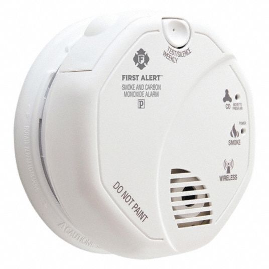 FIRST ALERT Carbon Monoxide and Smoke Alarm: (2) AA Batteries ...