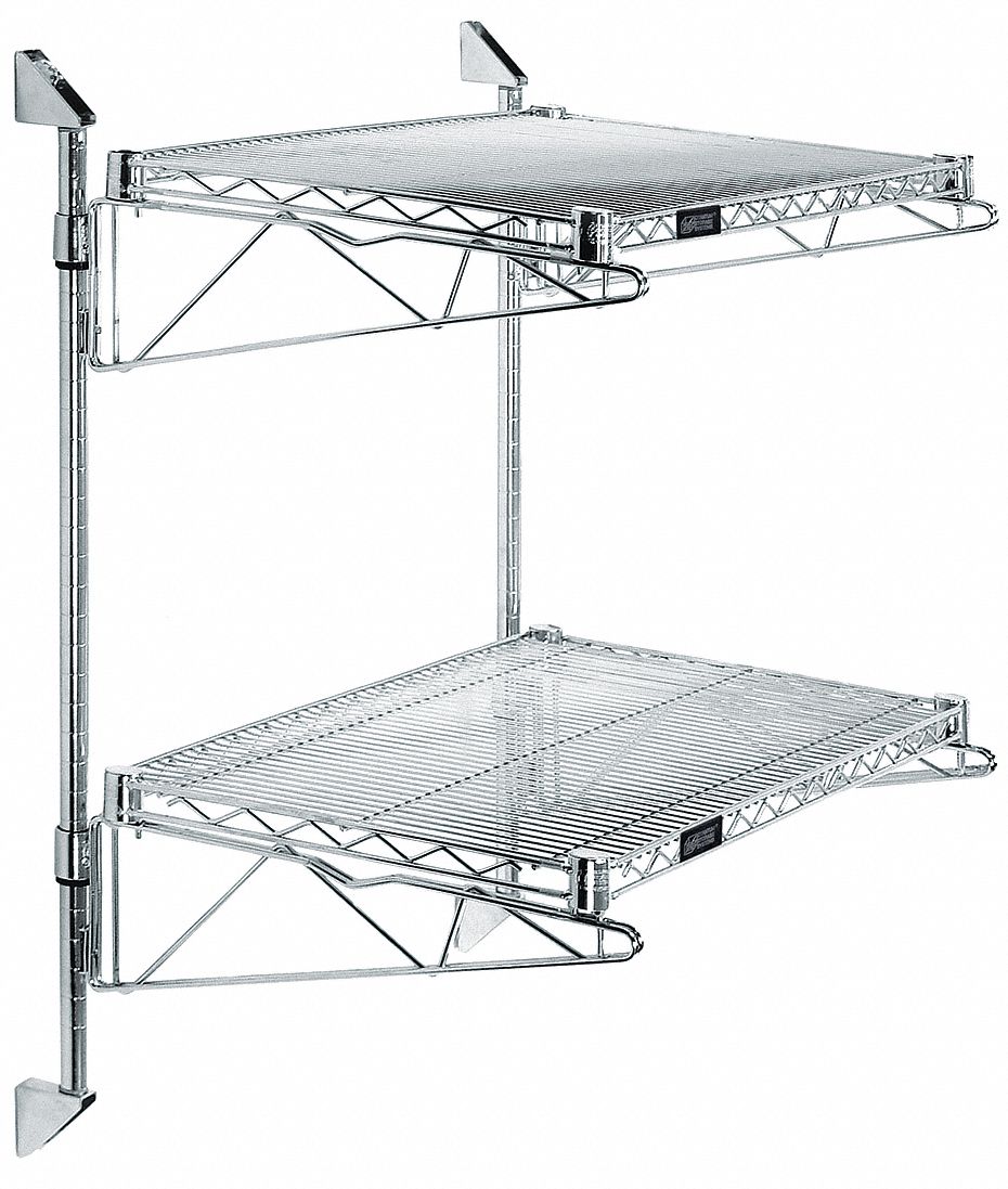 36 in x 18 in, 2 Shelves, Wire Wall Shelf - 45TV89|GACB18-34-1836S ...