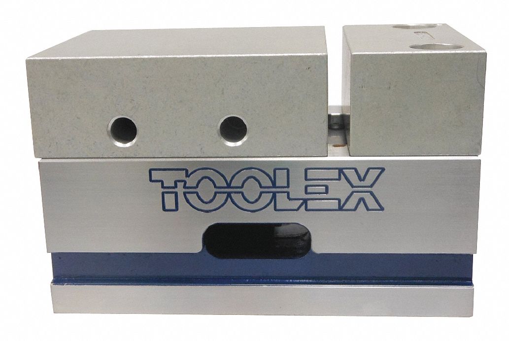 TOOLEX, 3 61/64 in Jaw Face Wd, 23/64 in Max Jaw Opening, Machine Vise ...