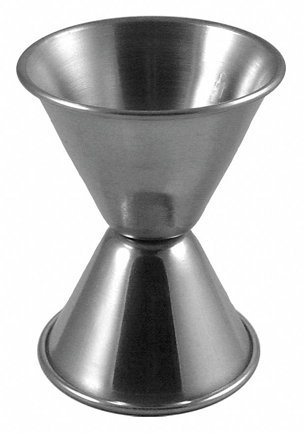 ITI, 2 oz Capacity, Silver, Jigger - 45U719|IBS-II-A2 - Grainger